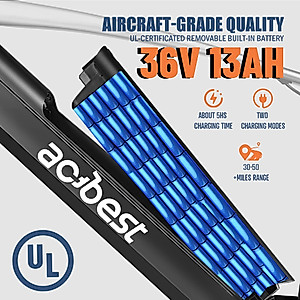 ACTBEST Core Electric Bike for Adults - Peak 1000W Brushless Motor Ebike, 468&500Wh Removable Built in Battery 26&27.5X2.1 Tire Step Over Bicycle with 7 Speed, Commute E Bikes