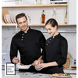 Nanxson Unisex Chef Coat Men's Long Sleeve Chef Jacket Restaurant Kitchen Cooking Chef Uniform CFM0057