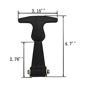 Creatyi 4 Packs Rubber Flexible Hasp T-Handle Draw Latches (Style 1..)
