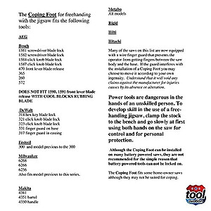 Collins Tool Company Coping Foot