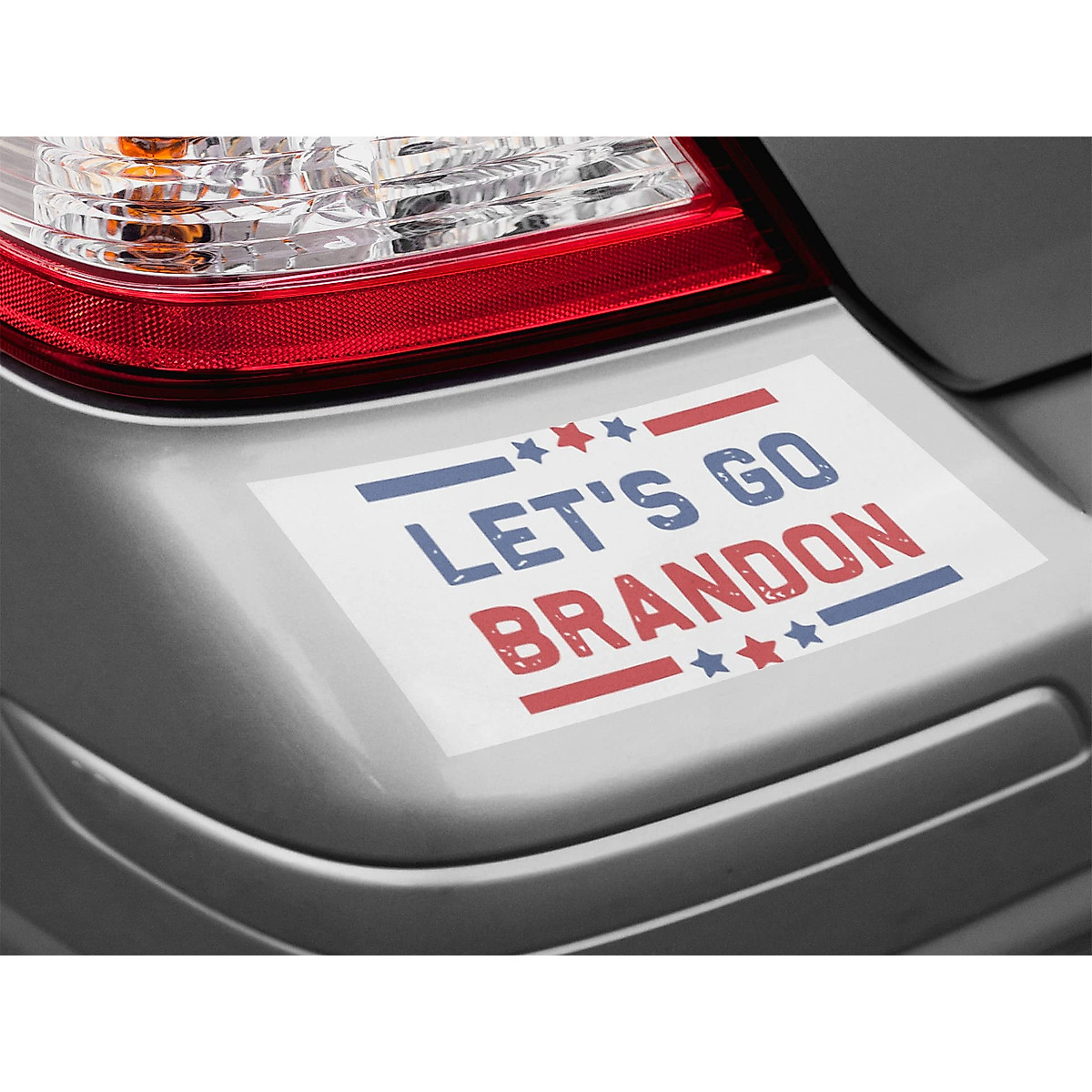 Funny Tool Box Magnet Sign - 4x6 in. FJB Let's Go Brandon Red White and Blue Stars