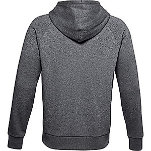 Under Armour Men's UA Rival Fleece Full Zip Hoodie , Pitch Gray Light Heather (012)/Onyx White , XX-Large