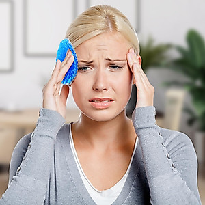 Woanger 30 Pieces Boo Boo Ice Pack Reusable Cold Packs Round Small Ice Packs for Bump Wisdom Teeth Breastfeeding Tired Eyes Dark Circles Face Pain Relief(Blue)