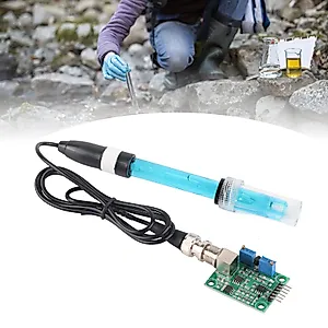Hilitand PH Module Probe Kit, PH0-14 Value Detect Sensor Module + PH Electrode Probe BNC