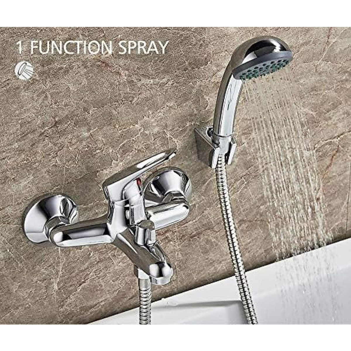 Kitchen Taps Bathtub Faucet Shower 1 Set Bathroom Fixture Chrome Plated Shower Faucet Bathtub Faucets Brass Head Outlet Pipe