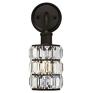 Westinghouse Lighting 6337500 Sophie One-Light Indoor Wall Fixture, Oil Rubbed Bronze Finish with Crystal Prism Glass