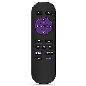 Gvirtue Replacement Remote Control for Roku Models: Roku 1, Roku 2(HD, XD, XS), Roku 3, Roku LT, HD, XD, XDS, Roku N1, Roku Express, Roku Express+ (Remote)