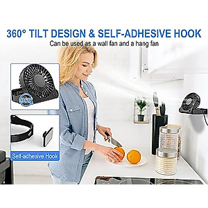 PELANZENHAU Small Table Fan - USB Powered Mini Desk Fan with 3 Powerful Speed & 360° Collapsible, Portable Little Cooling Fan Folding and Tilt Design for Travel Dorm RV Office Camping Bedroom