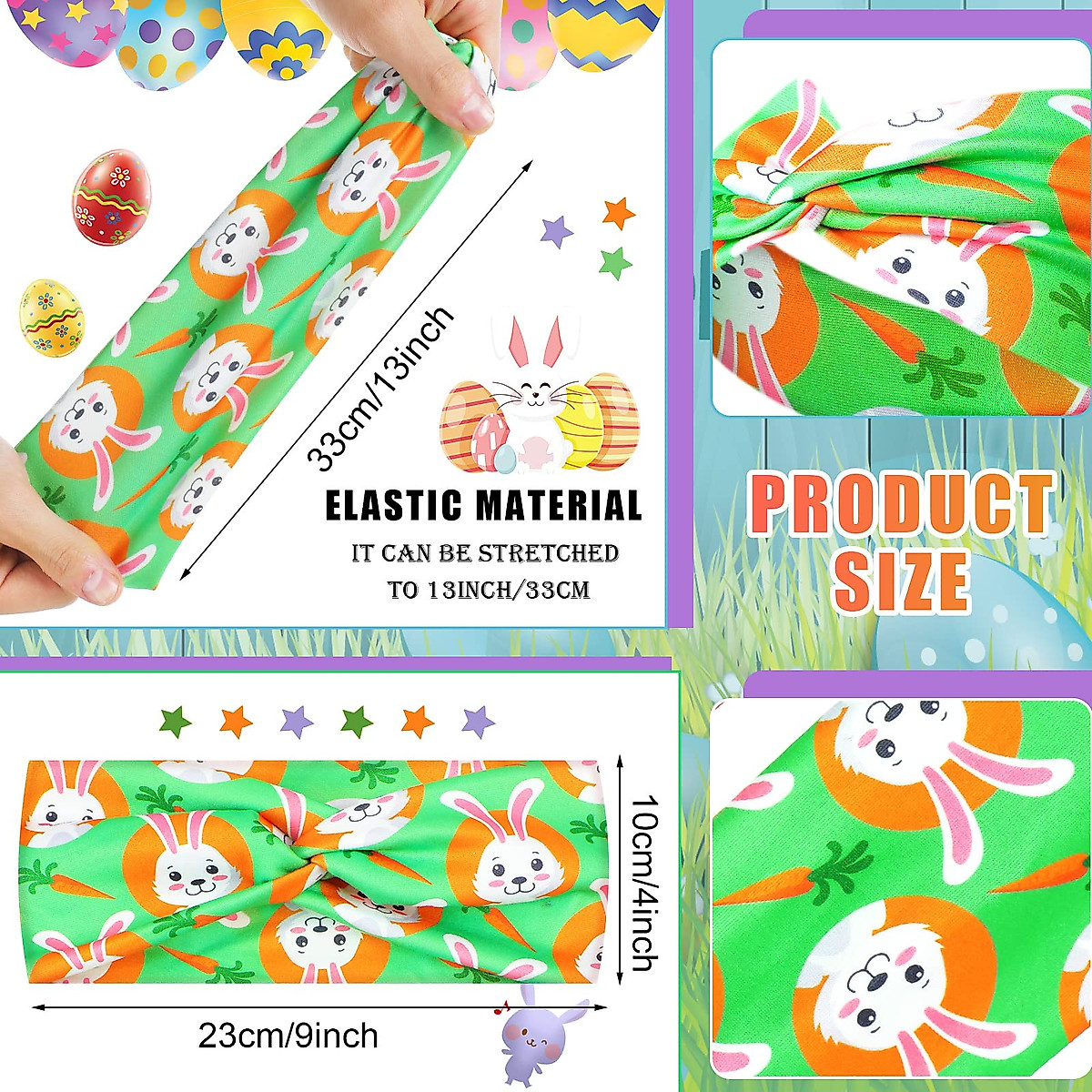 Giegxin 21 Pcs Holiday Headbands Bulk for Women Mother&#039;s Day Headbands Mother Pink Heart Elastic Wide Hair Wrap Assorted Styles Hair Accessories for Yoga Running Workout Party