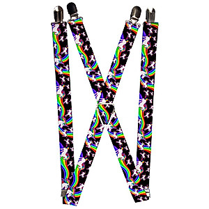 Buckle-Down Men's Suspender-Unicorns, Multicolor, One Size