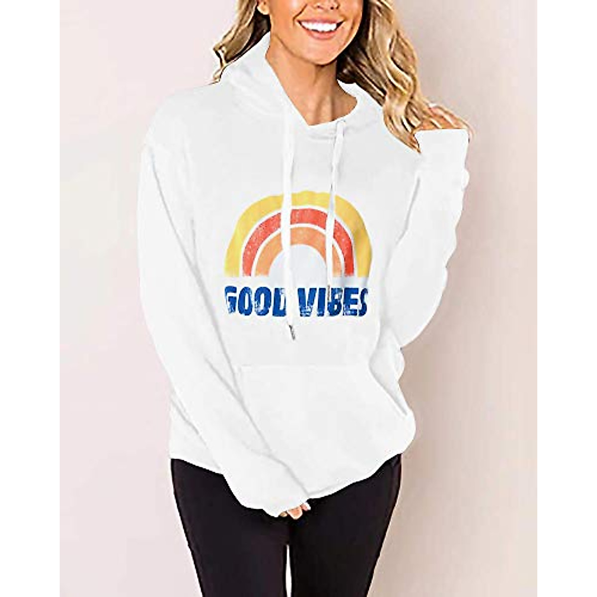 Lacozy Womens Fall Fashion 2025 Cute Oversized Sweatshirts Hoodies Long Sleeve Sweaters Pullover Winter Y2k Clothes Teen Girls White XXL