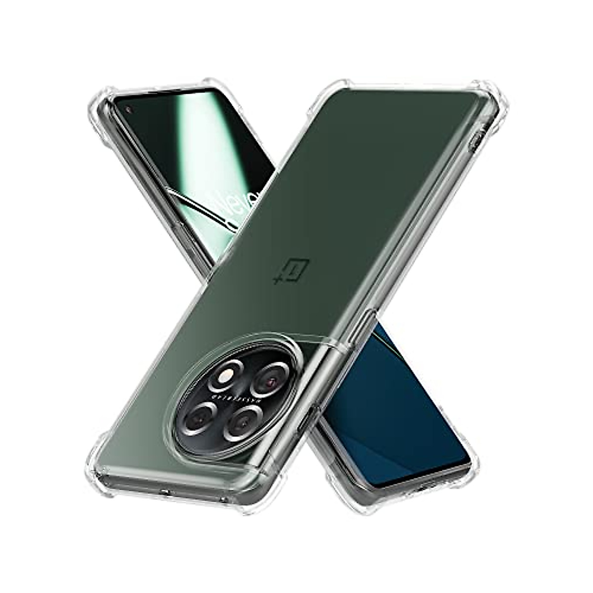 Foluu for OnePlus 11 Case, for OnePlus 11 Phone Case Clear, Scratch Resistant Reinforced Corners TPU Rubber Soft Skin Silicone Protective Case Cover for OnePlus 11 2023 (Crystal Clear)