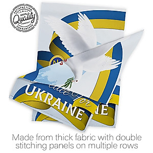 Ukrainian Decorations Home Decor Banner Room Wall Art Patio Lawn Front Porch Outdoor Small Tapestry Yard Sign Wall Hanging Stand with Bandera de Ukraine Garden Flag Peace Gifts Made In USA