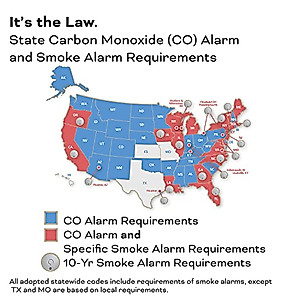 Kidde Hardwired Smoke & Carbon Monoxide Detector, AA Battery Backup, Interconnectable, LED Warning Light Indicators