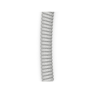 GLORIOUS Coiled Keyboard Cable – Coiled USB C Cable Artisan Braided Cables for Mechanical Gaming Keyboard Coiled Cable - Custom Keyboard Cable (White)