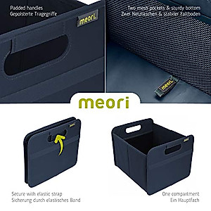 meori Rectangular Storage Baskets Collapsible Bins for Shelves, Sturdy Fabric Cube Storage Boxes with 2 Handles for Closet Nursery Cabinet Living Room