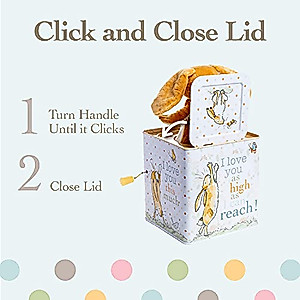 KIDS PREFERRED Guess How Much I Love You - Nutbrown Hare Jack-in-The-Box - Musical Toy for Babies