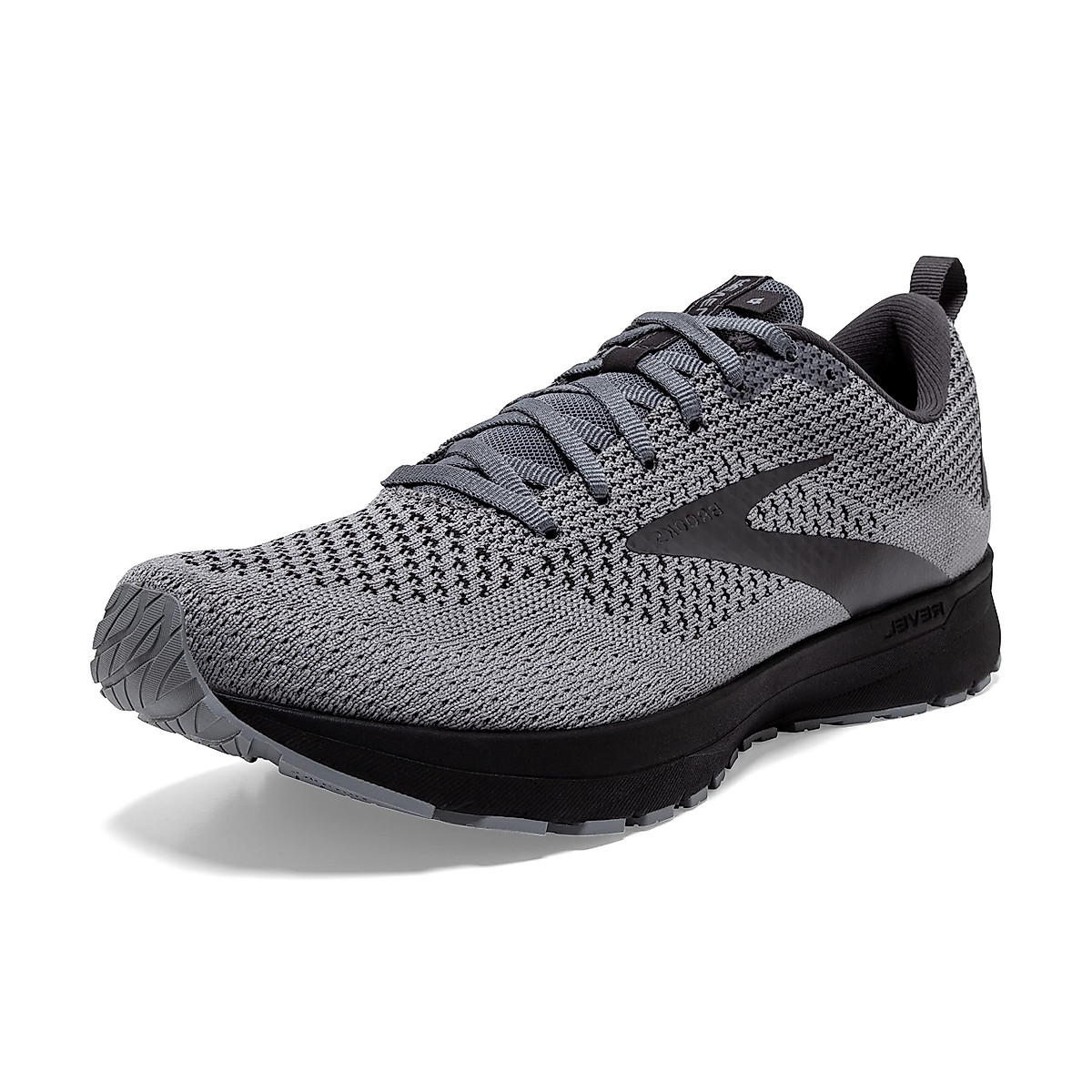 Brooks Men's Revel 4 Running Shoe - Grey/Blackened Pearl/Black - 8.5