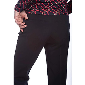 IBKUL Women's UPF 50+ Cooling Stain Resistant Ankle Pants - 72000 Navy Solid 10