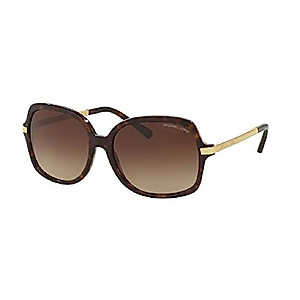 Michael Kors MK2024 ADRIANNA II Square 310613 57M Dark Tortoise/Brown Gradient Sunglasses For Women + BUNDLE With Designer iWear Eyewear Kit