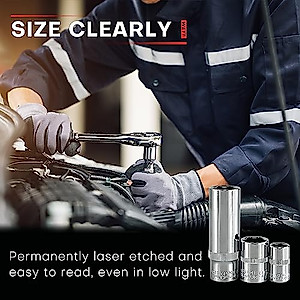 WETT 1/4" and 3/8" Drive Socket Set, 86-Piece Socket Wrench Set with Quick-Release Ratchet, Extention Bar, Adapter, 1/4" Bits, CR-V Steel, Metric/SAE, Deep/Shallow, Mirror Chrome Finish