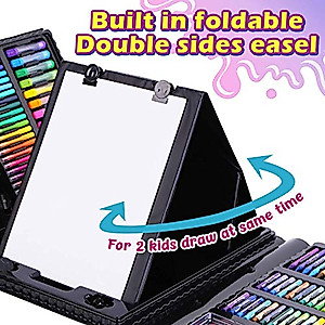 Dinonano Drawing Painting Art Set for Kids - 238 Pieces Paint Makers Coloring Set School Supplies Kit Sketch Pad Easel Oil Pastels Crayons Watercolor Pencils Markers Toddler Boys Girls Age 3 4 5 6-12