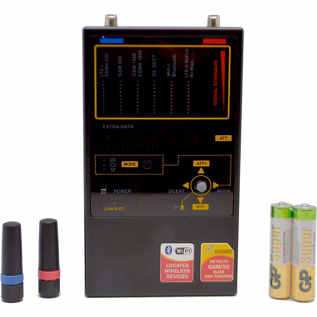 DefCon iProtect by DiscoverIt DD1207 Multi-Channel Signal Detector for Digital Wireless Protocols, Black