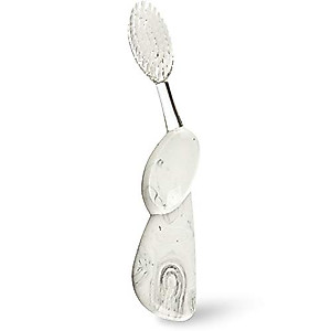 RADIUS Toothbrush Big Brush with Replaceable Head, Left Hand, Soft in Marble, BPA Free and ADA Accepted, Designed to Improve Gum Health and Reduce The Risk of Gum Disease