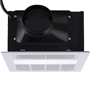 VEVOR Bathroom Exhaust Fan, 110 CFM Ventilation, 1.5sones Low Noise Operation, Remote Control, Cooling&Heating, LED Light 3000/4000/5000K, Airflow Speed&Light Brightness Adjustable, Timer