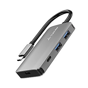 Juiced Systems QuadHUB Power - USB-C Generation 2 10Gbps 100 Watt Power Delivery Hub - 2X USB-C 10Gbps Ports - 2X USB-A 10 Gbps Ports