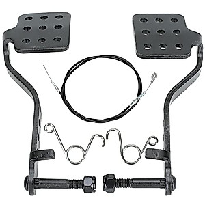 GREHUA Brake Throttle Pedals 71" Cable with Return Springs Kit for 196cc 6.5hp Road Rocket Azusa Fun Kart Radio Flyer Carter Go Kart Vintage Go Cart Racing Drift Trike Heavy Duty Parts (Black)