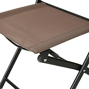 Flash Furniture Brazos Commercial Indoor-Outdoor Folding Chairs, Flex Comfort Backs/Seats, Metal Frames, Portable Lightweight Foldable Design, Set of 2, Brown/Black