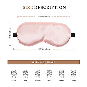 Sleep Mask Silk Eye Mask for Sleeping, Super Soft Blackout Eye Mask for Women Men, Side Sleeper Eye Covers for Sleeping with Adjustable Straps, Travel Eye Mask, 3 Pack