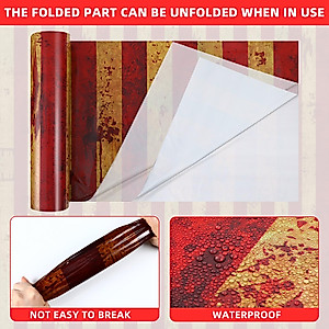 Dandat 100 Ft Long Creepy Carnival Tablecloth Roll for Halloween Bloody Circus Tent Backdrop Evil Carnival Decorations for Clown Room Wall Horror Scary Birthday Party Supplies for Halloween Circus