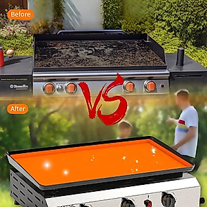 36 Inch Silicone Griddle Mat for Blackstone and Other Large Grills Griddles Heavy Duty Food Grade Silicone Cover Washable Reusable Durable Protective Mat for Rust Dust Rodents Insects