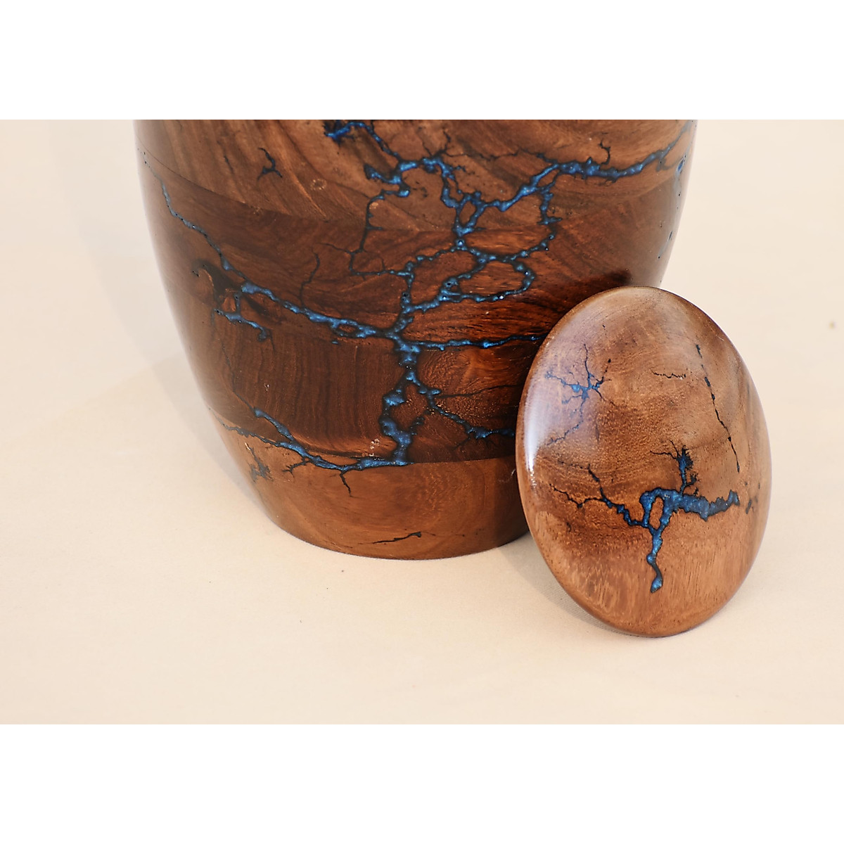 Rosewood Decorative urn Funeral Urn Pet Loss urn Memorial urn Wooden urn Box Lichtenberg Figure Resin urn for Ashes Cremation urn Urn for Human Ashes (Large up to 200 lb)