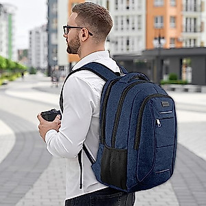 BIKROD Backpack for Men, Large School Backpacks for Teens Water Resistant Travel Back Pack with USB Charging Port, Business Anti Theft Durable Computer Bag Gifts Fits 17.3 Inch Laptop