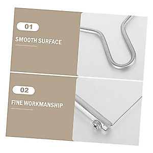 FELTECHELECTR 2pcs Goose Liver Splitter Cheese Slicers Manual Cheese Grater Kitchen Wire Cutter Raclette Butter Steel Slicing Cutter Cheesecake Slicer Butter Wire Cutter Silver Stainless Steel