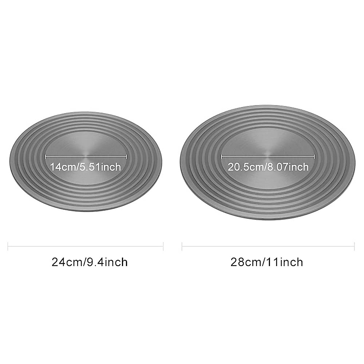 CALIDAKA Heat Diffuser 9/11inch Aluminum Induction Diffuser Plate,Reducer Flame Guard Simmer Ring Plate Non-Stick Hob Ring Plate for Gas Stove Glass Cooktop Converter Coffee Milk