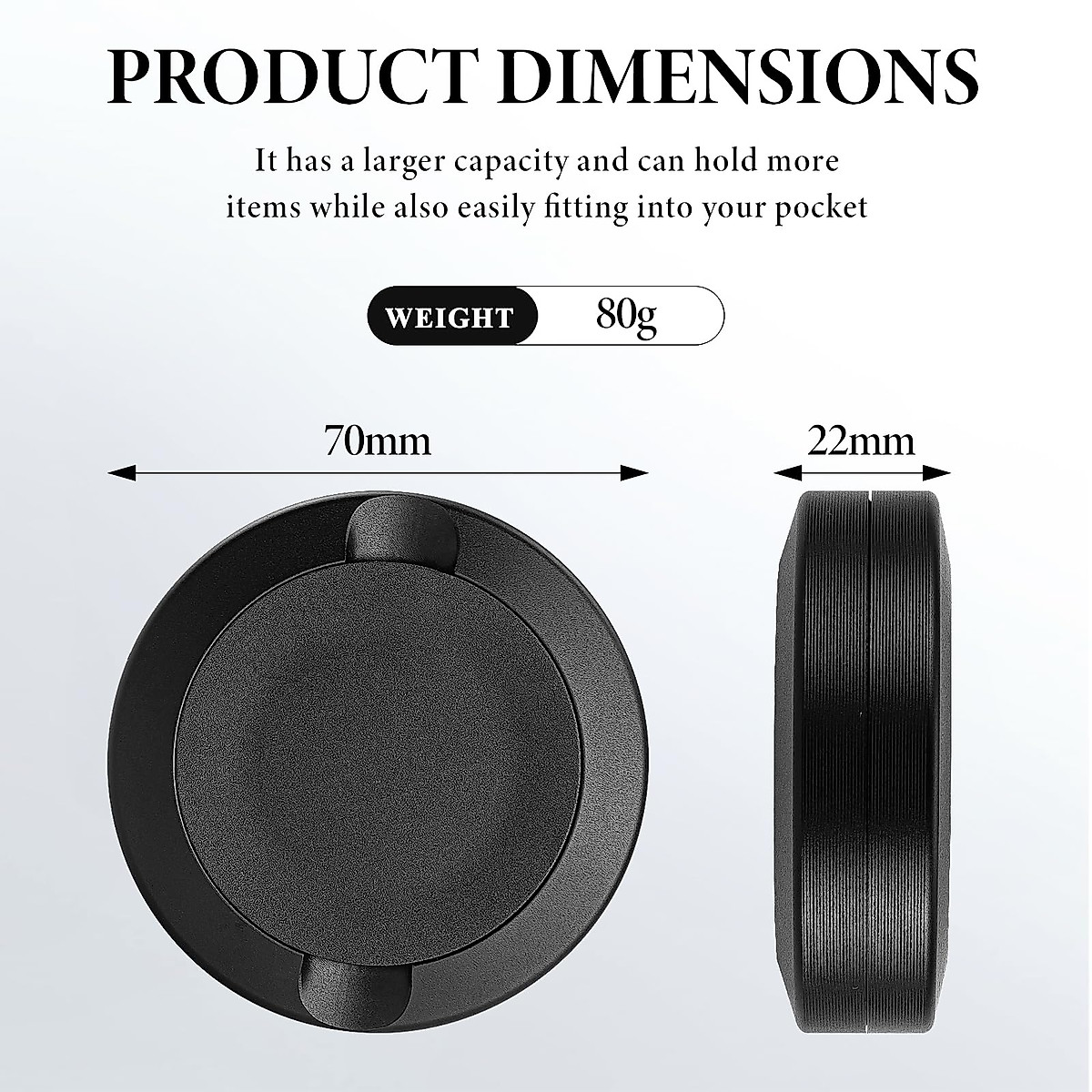 Misneach927 Snus Container，Z Caddy，Aluminum Metal Zyn Container for Pouch Storage and Everyday Carry Items，Metal Travel Containers for Pocket or Purse，The Thoughtful Gift for Valentine's