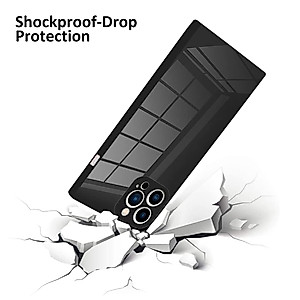 LSL Case for iPhone 14 Pro Max Black Soft TPU Bumper Anti-Drop Anti-Scratch Shock Absorption Protective Wireless Slim Cover Compatible with iPhone 14 Pro Max 6.7 Inch for Women Girls Men