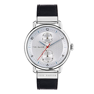 Ted Baker Brixam Men's Black Leather Strap Watch (Model: BKPBXF0019I)