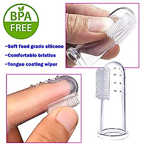 FadaStore 8 Units Pack Pet Finger Toothbrush for Dogs & Cats, Extra Soft Silicone Bristles Professional Dog Toothbrush & Cat Toothbrush, Easy Teeth Cleaning for Dog Dental Hygiene