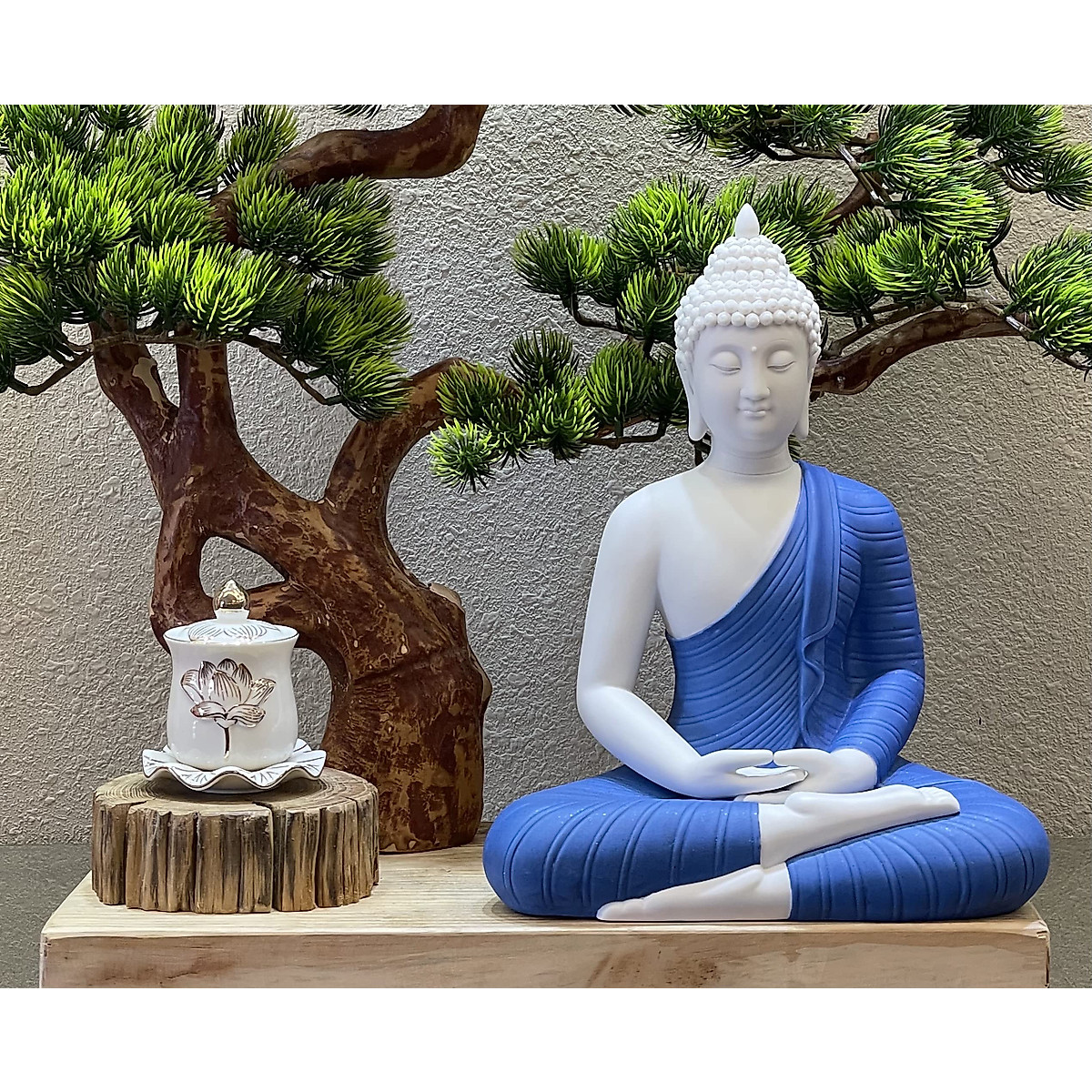 Houlu 1pc Ceramic Altar Cup, Holy Water Offering Cup, Tibetan Buddhist Worship Cup - White