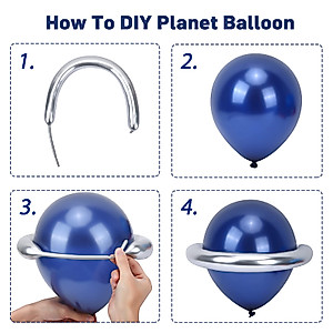 RUBFAC 116pcs Space Balloon Garland Arch Kit Space Birthday Decorations with Blue Purple Silver Galaxy Astronaut Foil Balloons for Boys Kids Space Themed Party Decoration Supplies Baby Shower