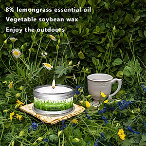 Gadojuewo 3 Pack 3.1OZ Citronella Candles Outdoor and Indoor,49 Hours Soy Wax Candle in Medium Bucket for Patio Ledge Garden Yard Beach