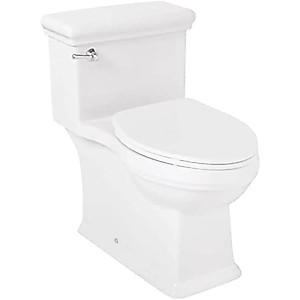 Signature Hardware 948416-12-L Key West 1.28 GPF One Piece Elongated Skirted Chair Height Toilet - Seat Included