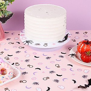 Jollyboom Halloween Bachelorette Party Confetti, 200Pcs She Found Her Boo Bridal Shower Decorations Confetti Pink Purple for Halloween Theme Women Bachelorette Wedding Engagement Party