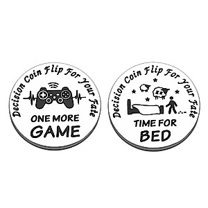 Funny Decision Gifts Stocking Stuffers for Gamers Sons Teens Boys Decision Maker Coin for Game Lover Fan Gaming Christmas Birthday Valentines Day Gift for Women Men Husband Boyfriend Kids Brother