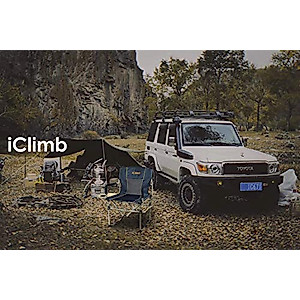 iClimb 1 Heavy Duty Compact Folding Chair and 1 Padded Rocking Folding Chair Bundle for Two Person Camping Patio Porch Backyard Lawn Garden Balcony Concert Indoor Outdoor